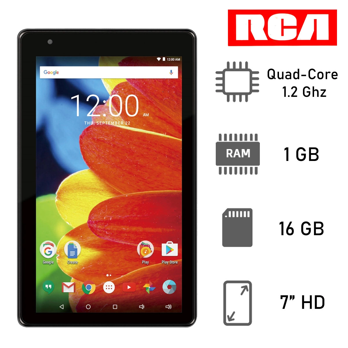 TABLET RCA VOYAGER QUADCORE 1GB RAM 16GB...